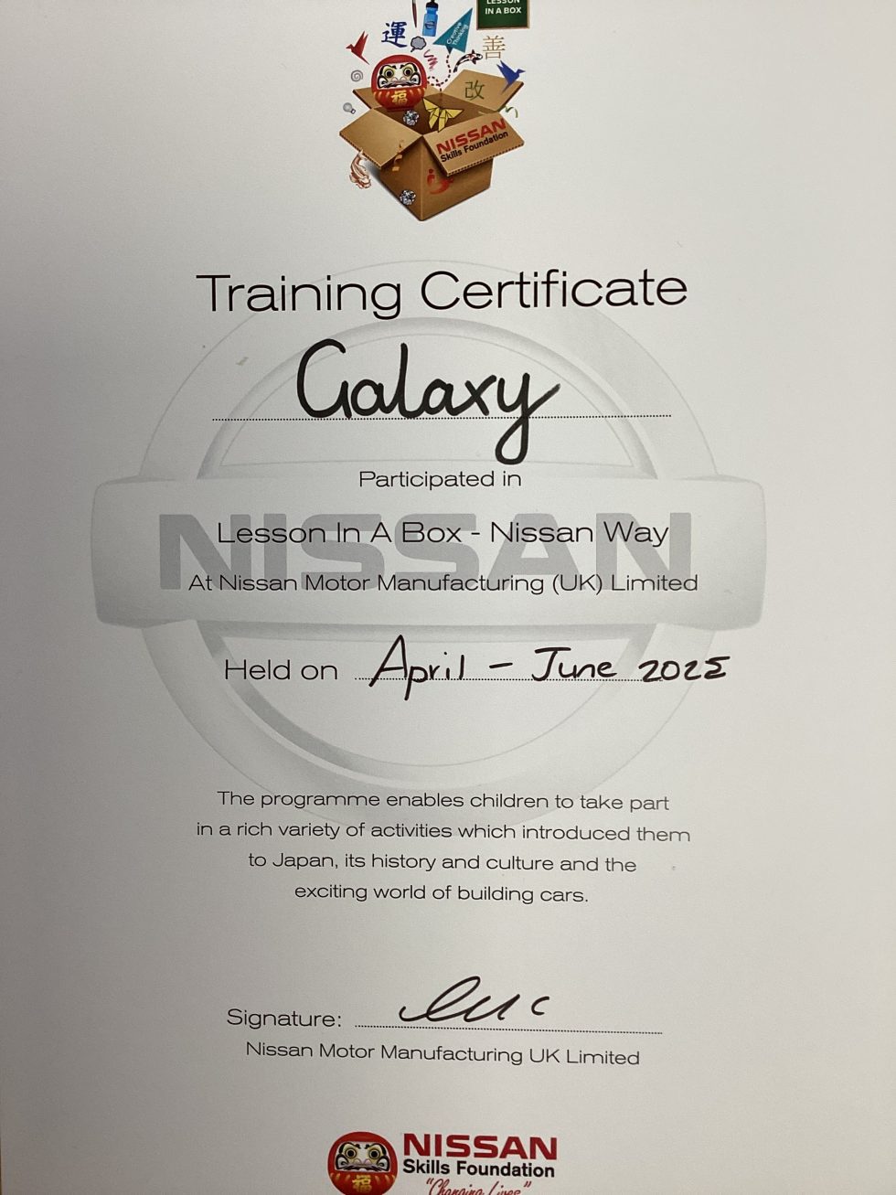 Nissan – Lesson in a box | Red Rose Primary School